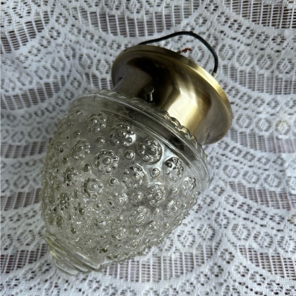 unknown | Other | Antique Brass Acorn Bubble Glass Ceiling Light | Poshmark